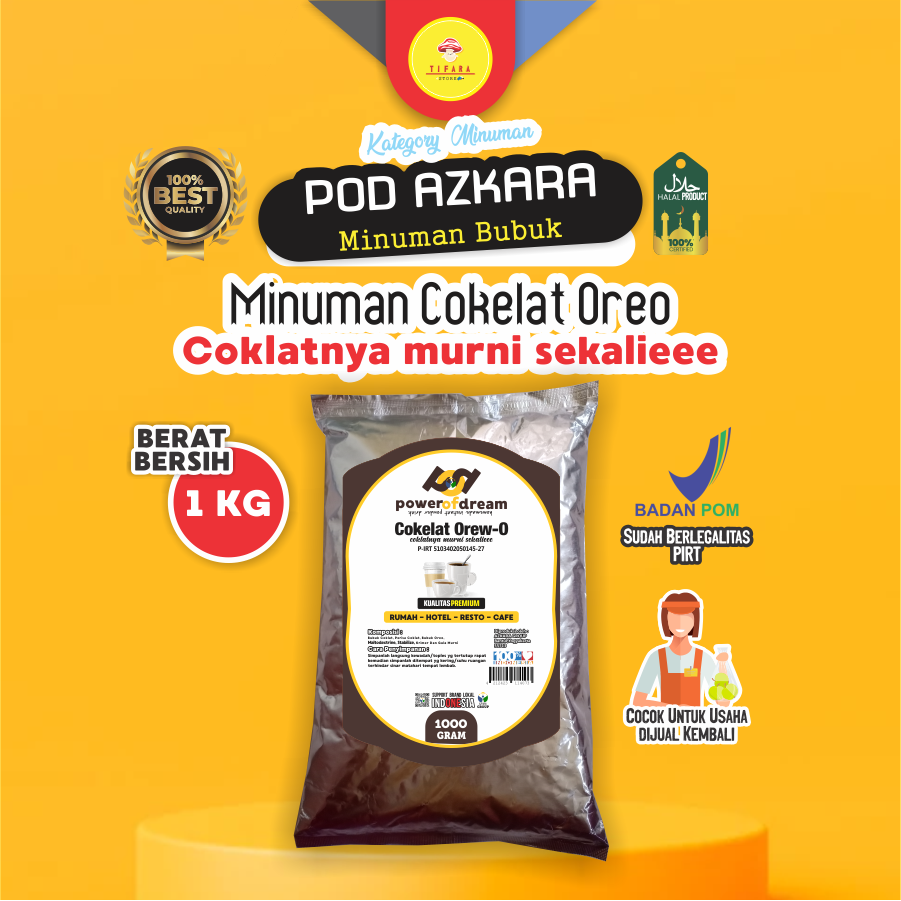 1 KG COKELAT OREO BUBUK MINUMAN - PREMIUM CHOCO OREO POWDER DRINK ...