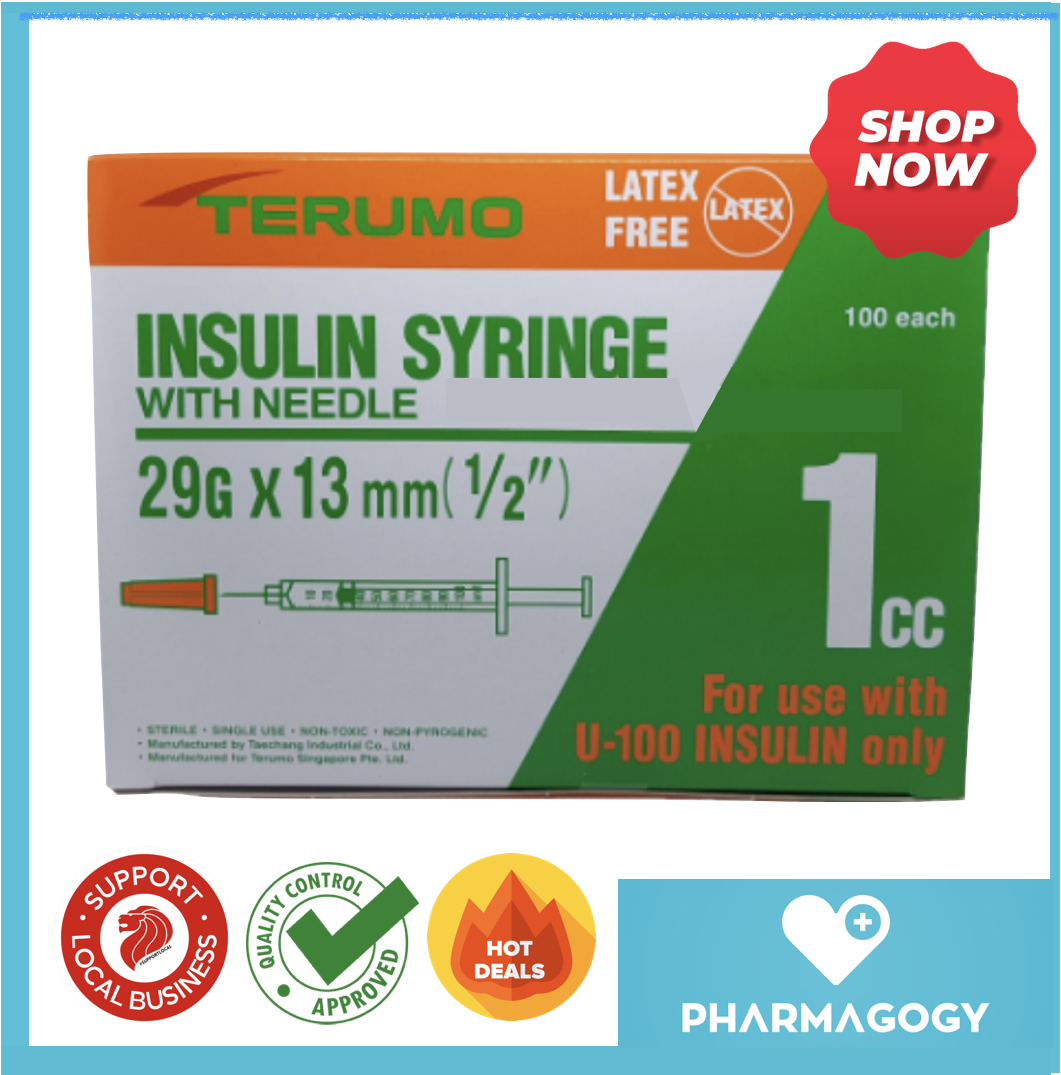 Terumo Insulin Syringe With Needle Insulin Needle Syringe 1cc X 29G X 13mm, 100pc/box | Lazada ...