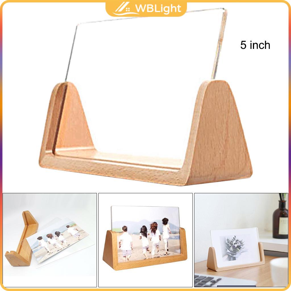 WBLight Photo Frame Picture Frames Solid Wooden Base Acrylic Cover ...