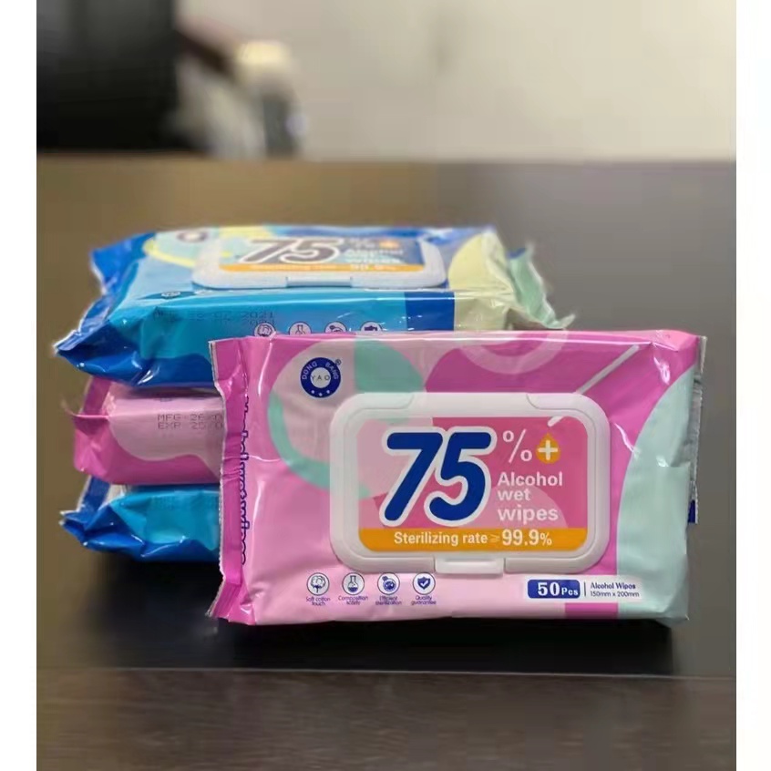 75% Alcohol Wet Wipes Alcohol Wet Tissue Portable Disinfection Wipes ...
