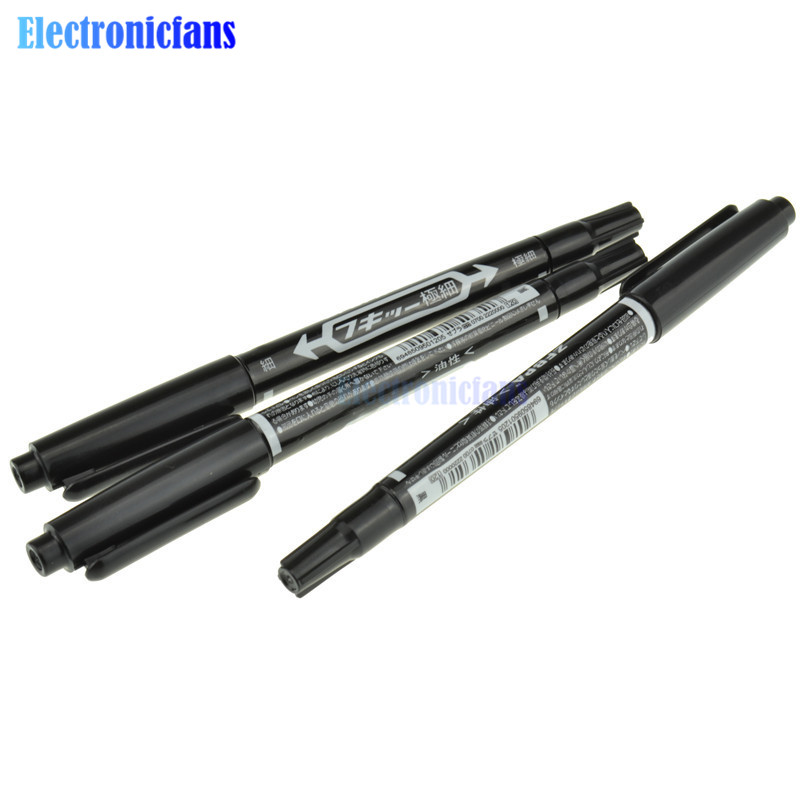 5PCS CCL Anti-etching PCB Board Ink Marker Double Pen CCL Printed ...