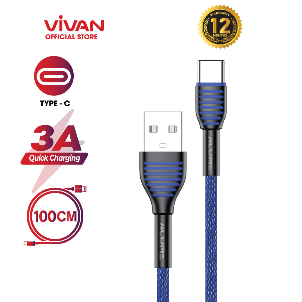 ASM ASL ASC Charging Cable Micro Type C Lightning Fast Charger 2.4A 1 ...
