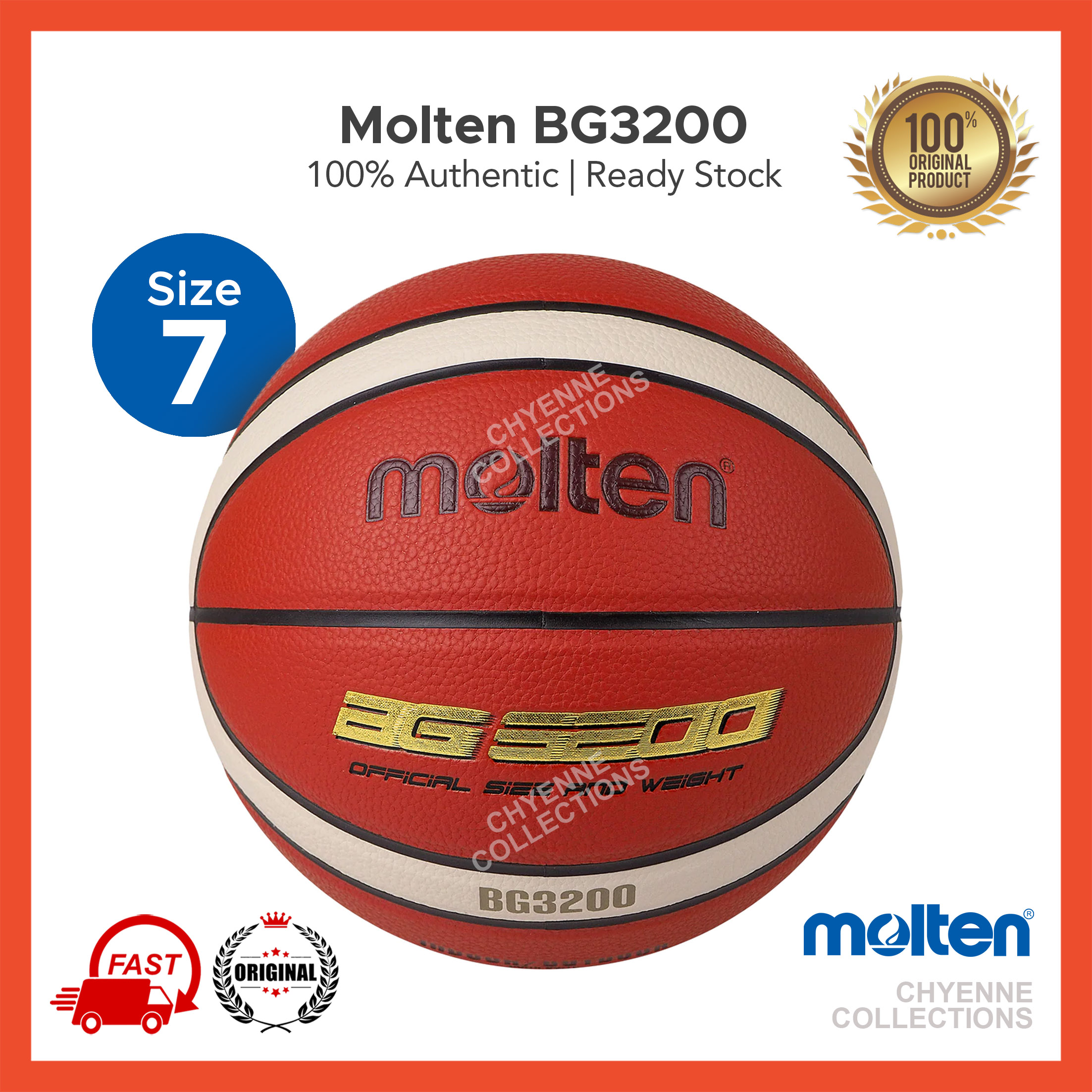 Original Molten BG3200 Basketball • Size 7 • Composite B7G3200 Bola ...