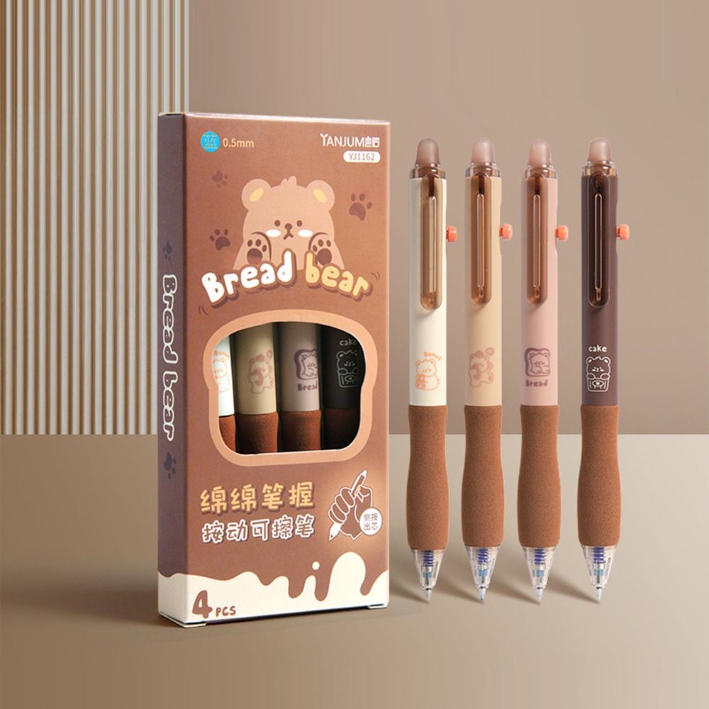 Creative Aesthetic Thermal Eraser Pen Black Blue Ink Cartoon Erasable ...