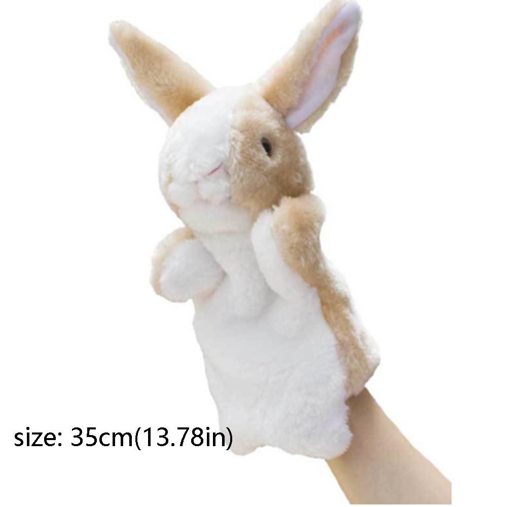 Fashion Plush Rabbit Bunny Hand Puppet Stuffed Animal Soft Cartoon ...