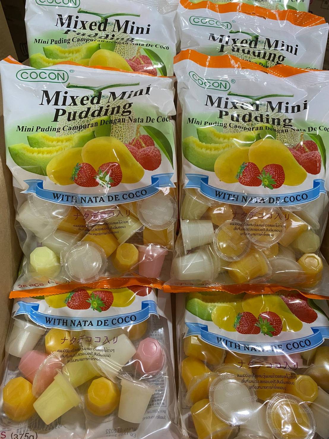 เยลลี่ Cocon Mixed mini pudding เยลลี่ผสมวุ่นมะพร้าว น้ำหนัก 375 กรัม ...