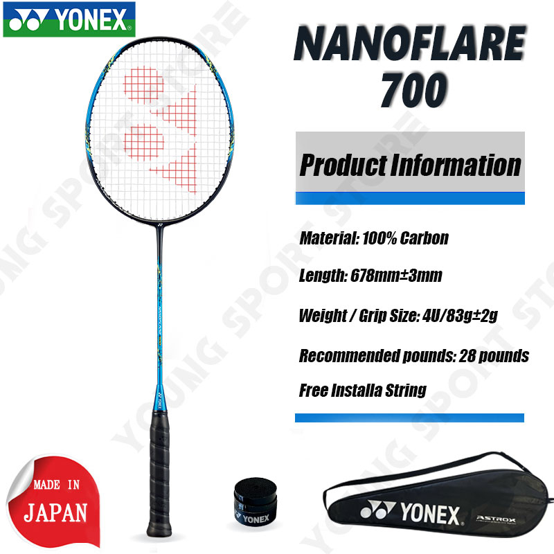 YONEX NANOFLARE 1000Z Badminton Racket Full Carbon Ultra Light Single Racket NF1000Z Speedy ...