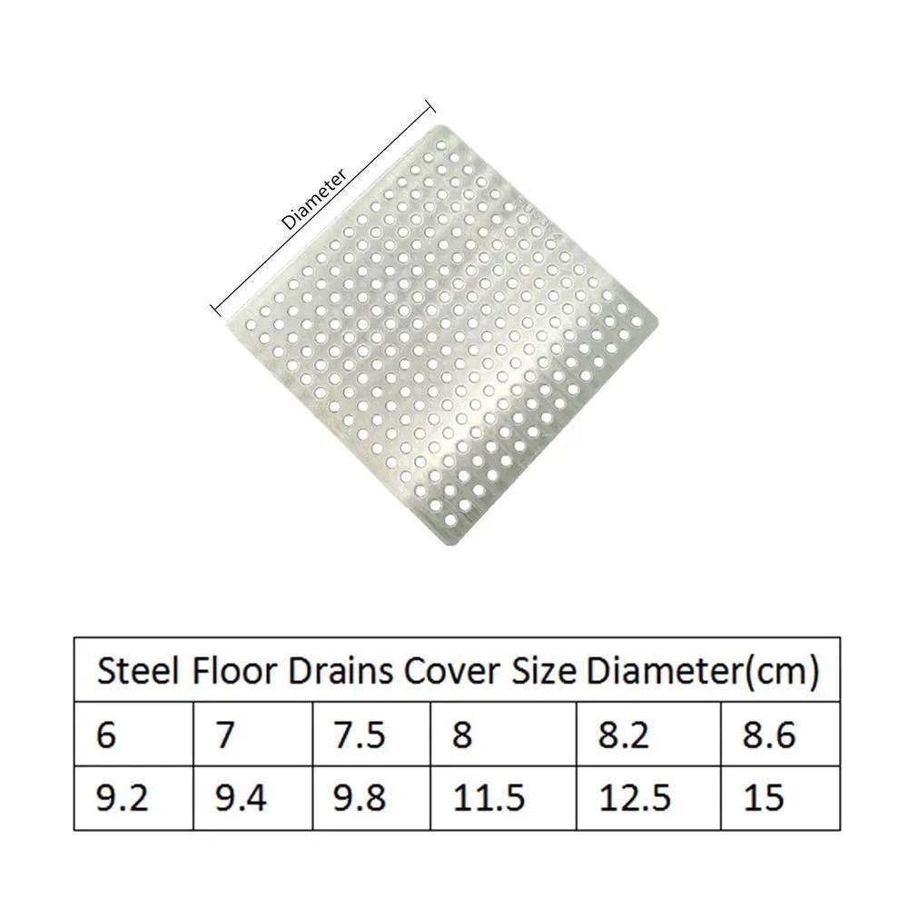 Sink Strainer Stainless Steel Floor Drains Square Easy To Install and ...