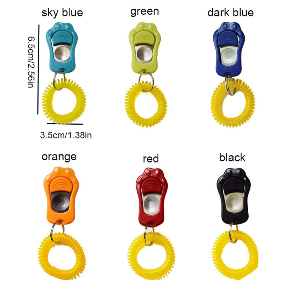 Dog Trainer Cute Paw Shape Dog Clicker Toys Multi-colors PC/Stainless ...