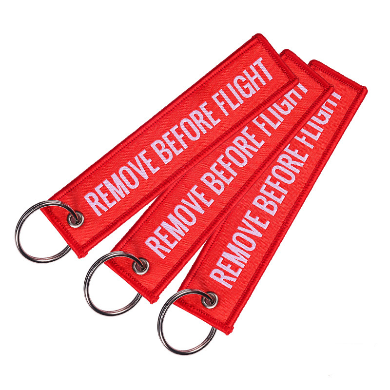 Remove Before Flight Keychain Keyring Polyester Embroidery Message 13*3CM XINZE | Daraz.com.np