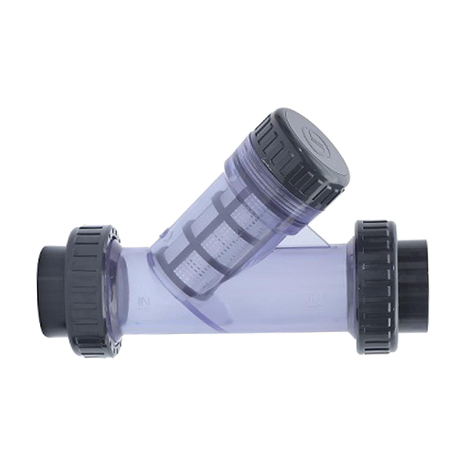 Meowhouse Clear PVC Sediment Y-Strainer Aquarium Tank Filter PVC Y ...