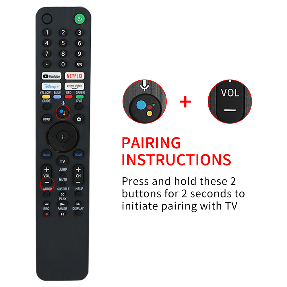Hot Hd Smart Tv Remote Control Replacement For Kd55x85j Xr65a80j ...