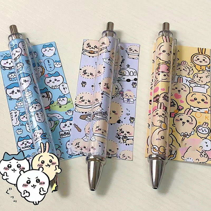 Cartoon Anime Chiikawa Press Pen Hachiware Usagi Gel Pen 0.5mm Roll ...