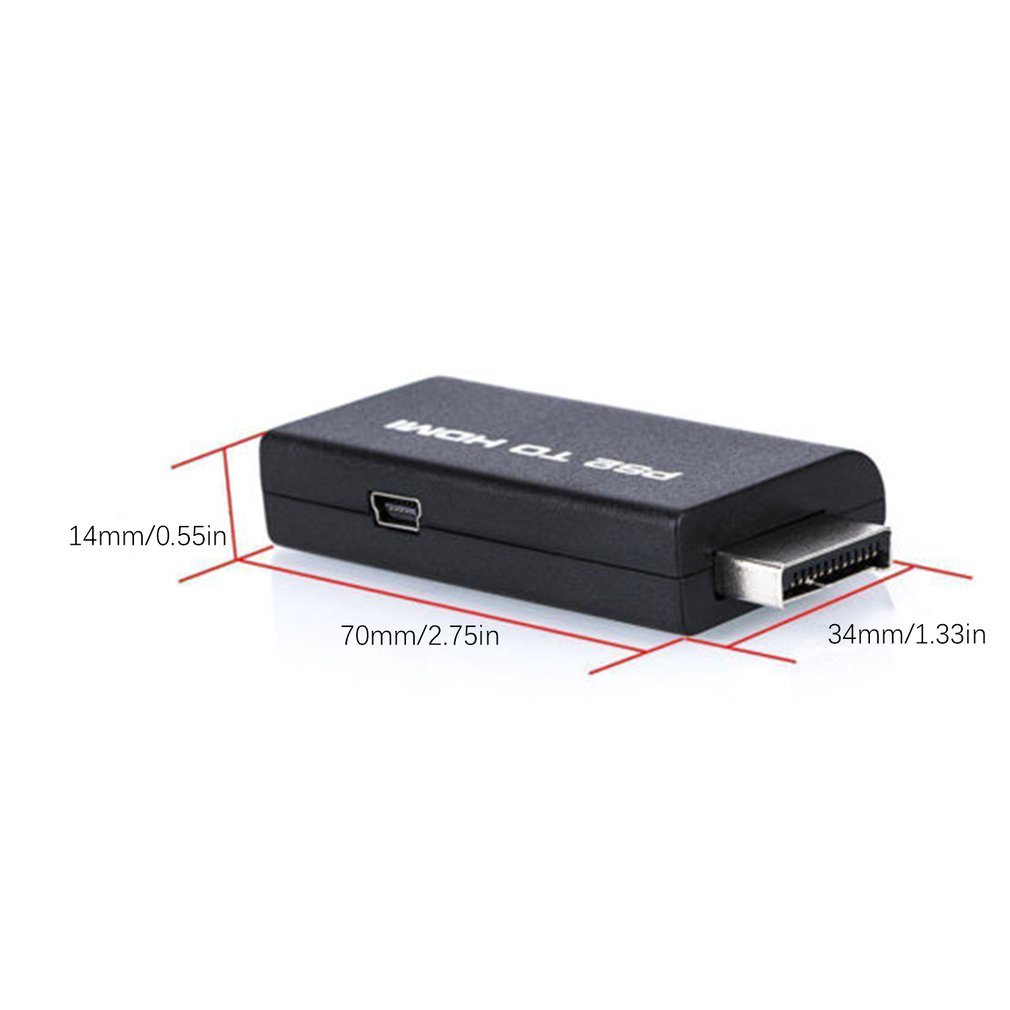 【TopazTrove】Portable PS2 to HDMI Audio Video Converter Adapter AV HDMI ...