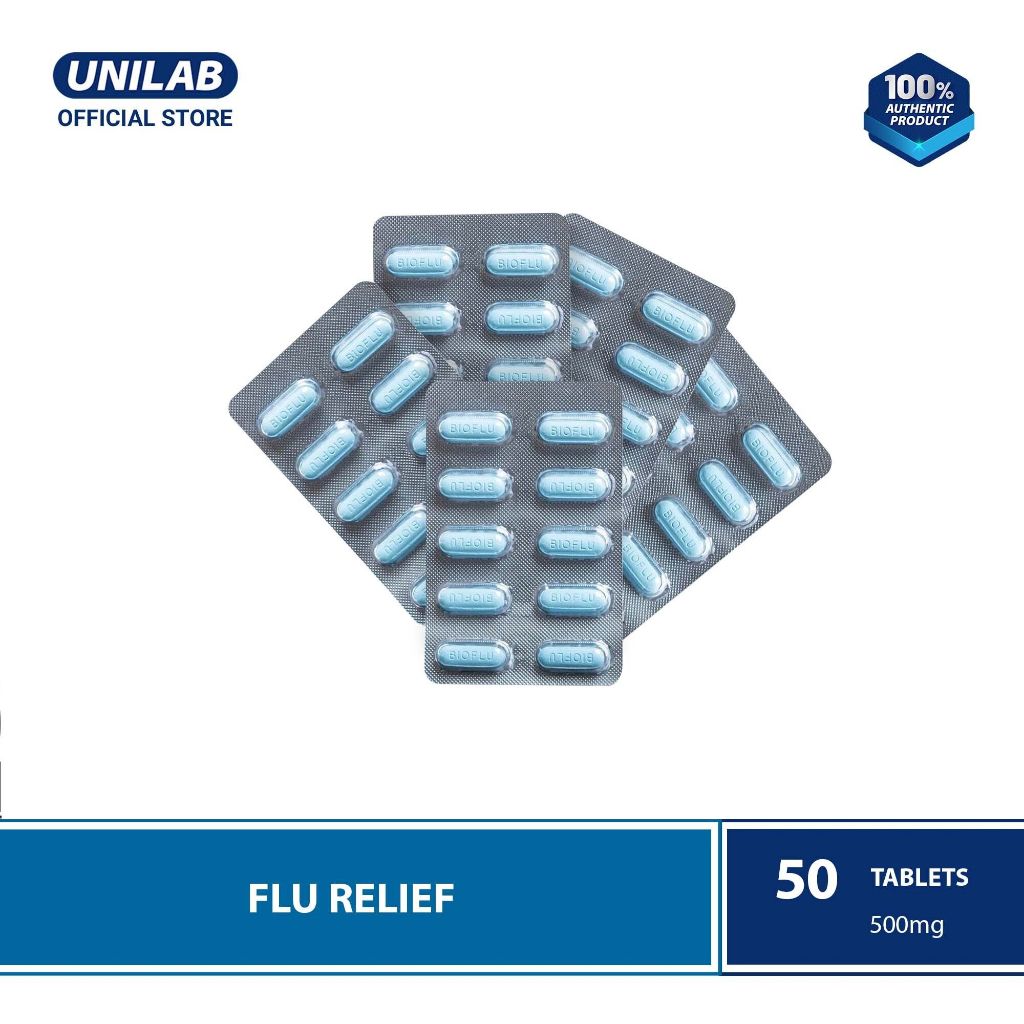 Unilab Bioflu 50 Tablets - Relief of Flu and other symptoms like Fever ...