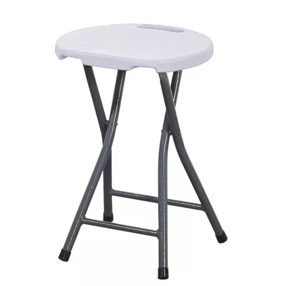 Portable Folding Chair Stool 18.1 inch Heavy Duty Fold up Stool Metal ...