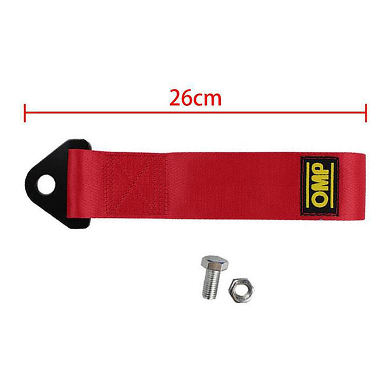 Car Tow Strap Towing Rope Belt Heavy Duty Red Tow Rally Hauling Tool ...