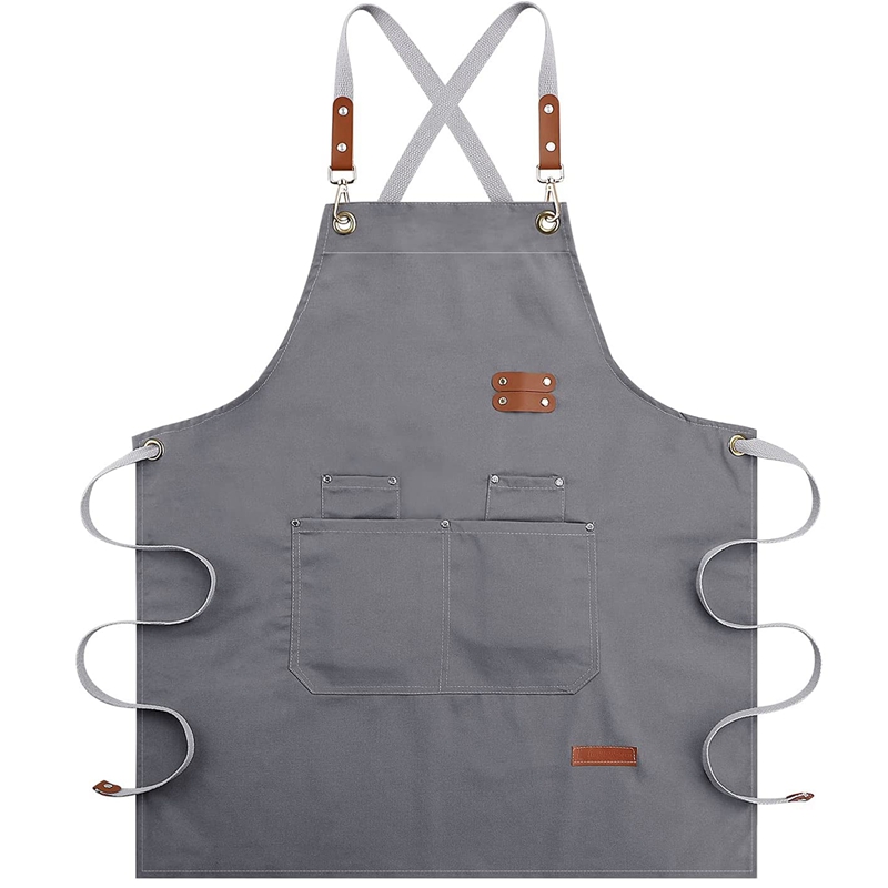 Chef Apron-Cross Back Apron for Men Women,Cooking Aprons with ...
