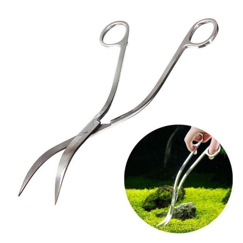 Aquarium Scissor Tweezer Tools Fish Plants Wave Scissors Stainless ...