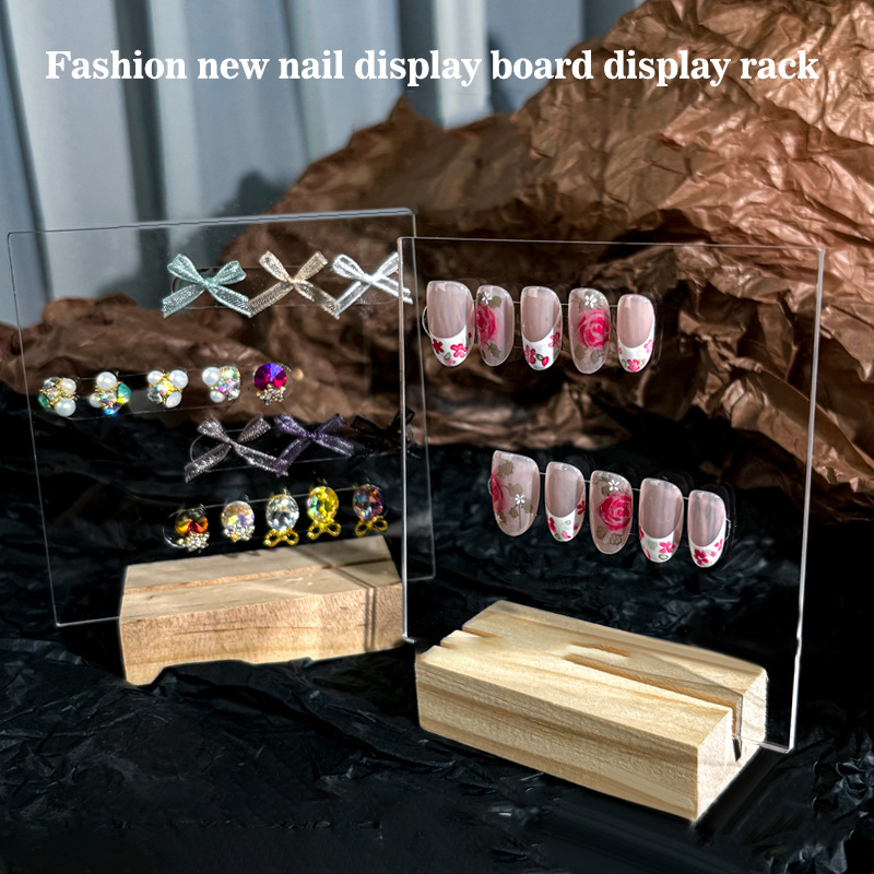 Nail Art Display Board False Nail Tips Sample Acrylic L Practice Board ...
