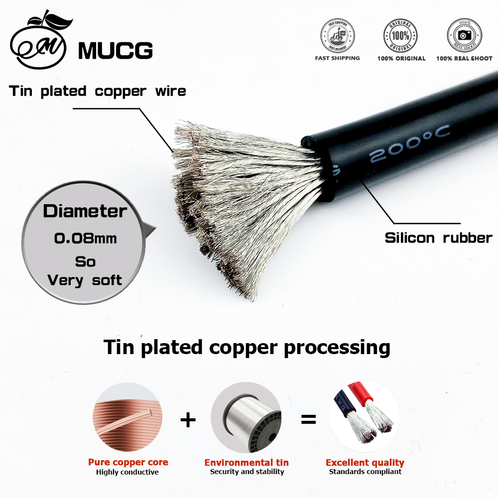 Silicone wire Electric cable Tinned Copper Automotive wires 28 26 24 22 ...