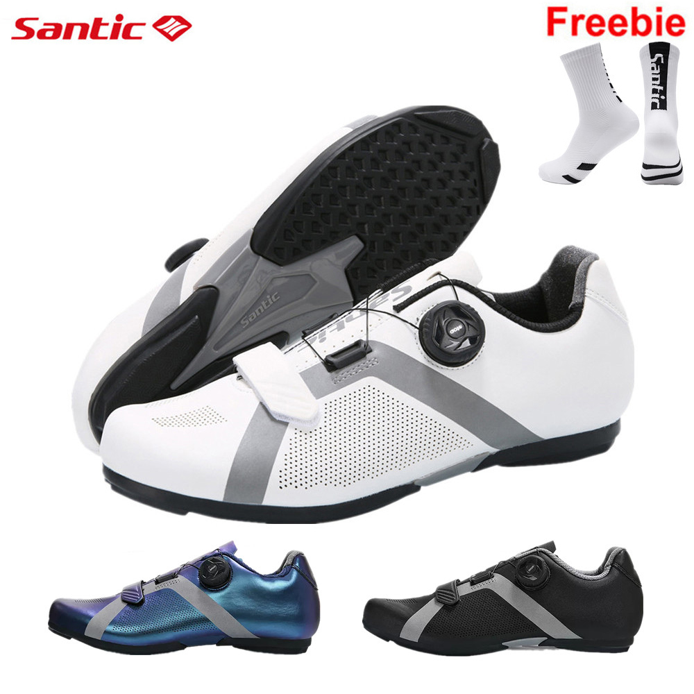 Santic รองเท้าขี่จักรยานผู้ชายผู้หญิงสบายๆไม่ล็อคหัวเข็มขัดหมุนระบาย ...