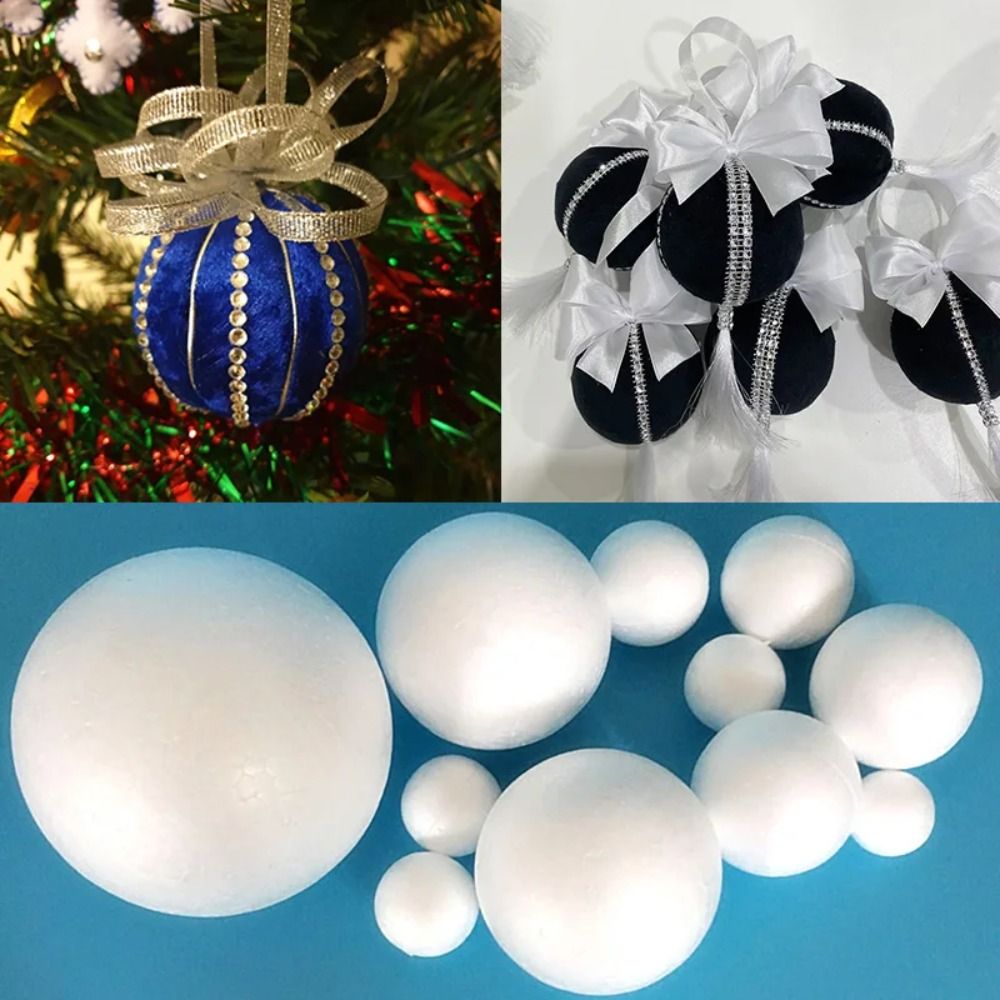 Crafts Mini Foam Balls Polystyrene White Christmas Balls Round ...