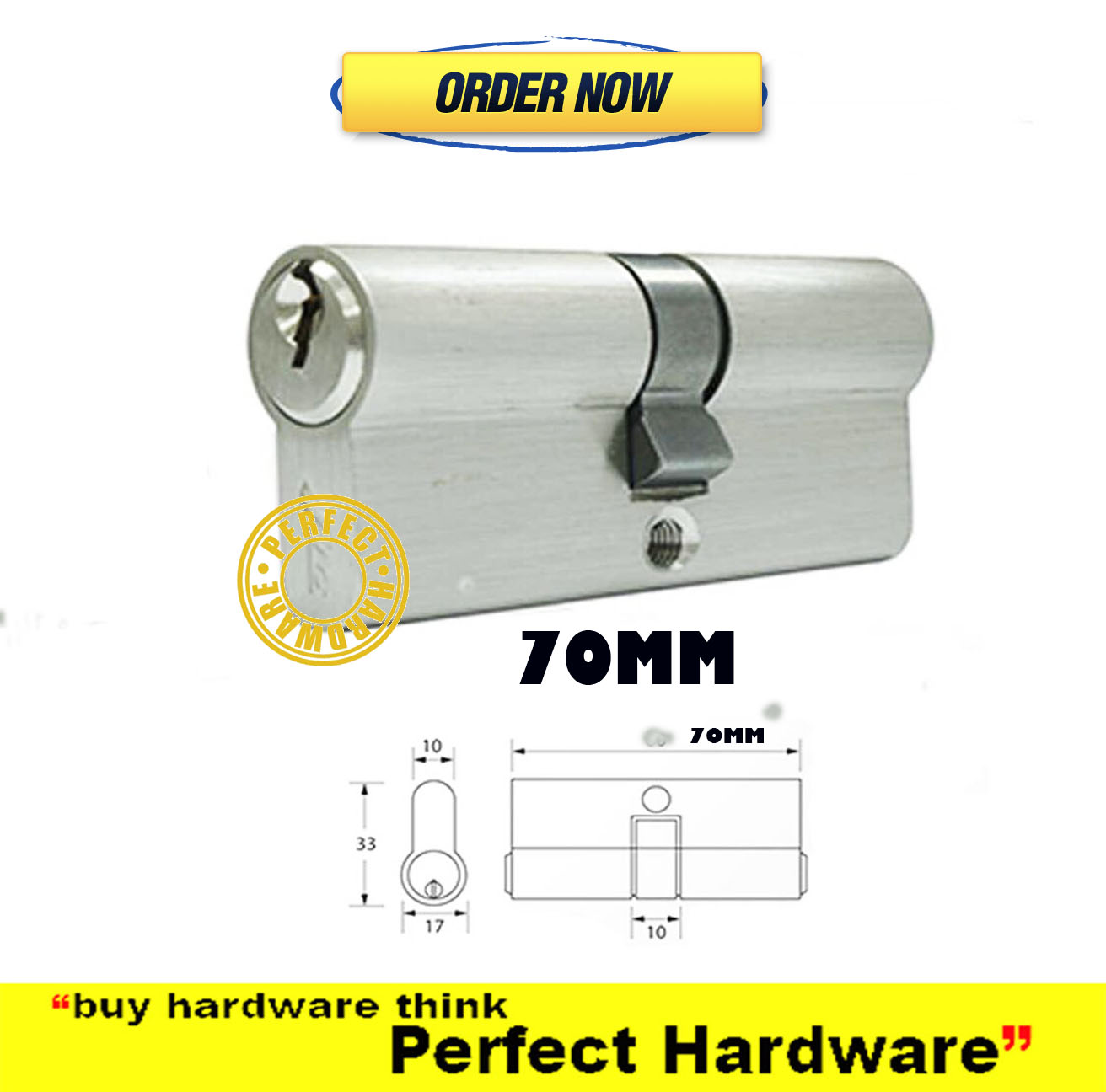 CYLINDER PROFILE INDOOR DOOR LOCK/THUMBTURN/KEY CYLINDER LOCK /60MM ...