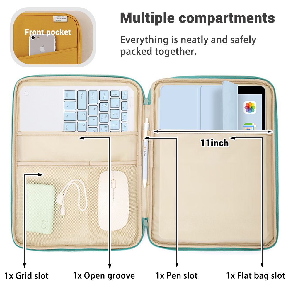 【New arrival】9-13 Inch Tablet Sleeve Case Fits Ipad Air 10.9in Ipad Pro ...
