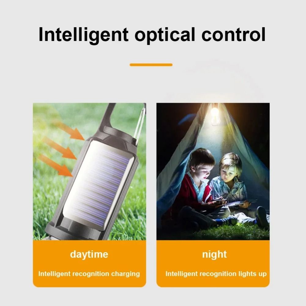 Portable 4 Modes Solar Powered LED Lamp Rechargeable Waterproof LED ...