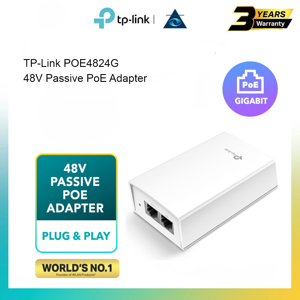 TP-Link TL-POE4824G TL-POE2412G 48V 24V DC Gigabit Passive PoE Adapter ...