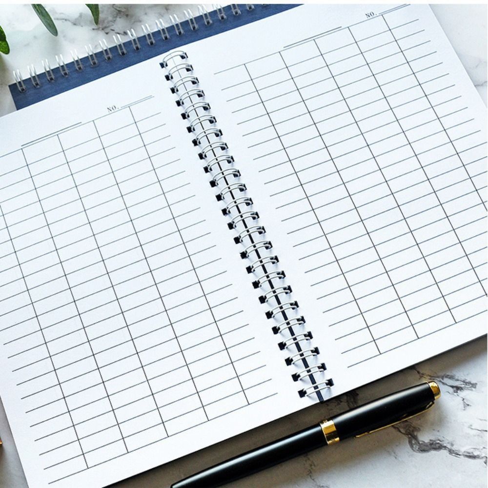 Monthly Revenue Sturdy Cover Spiral Bound Notebook Blank Grid ...