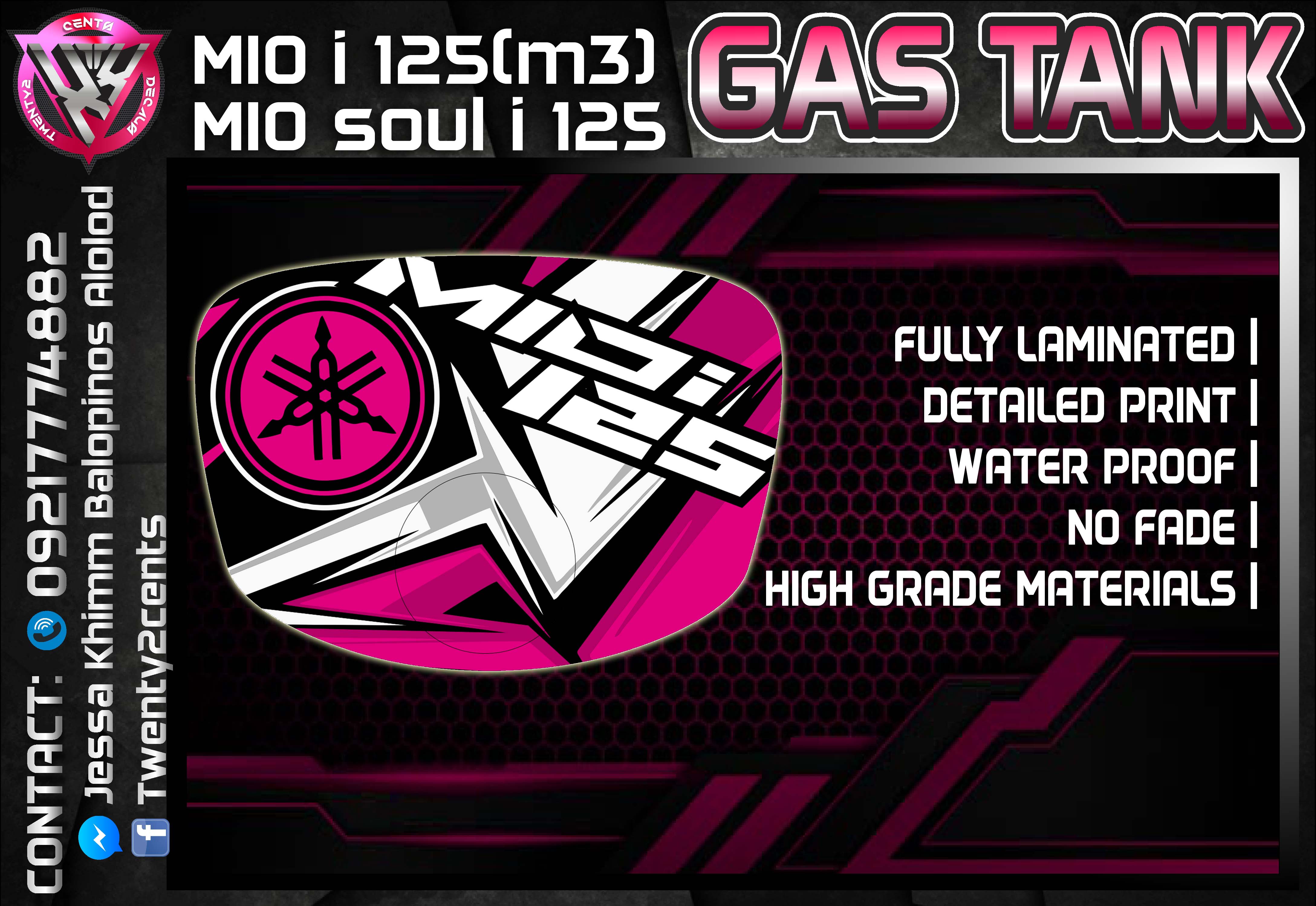 mio i 125 decals Sticker magenta / pink racing graphics | Lazada PH