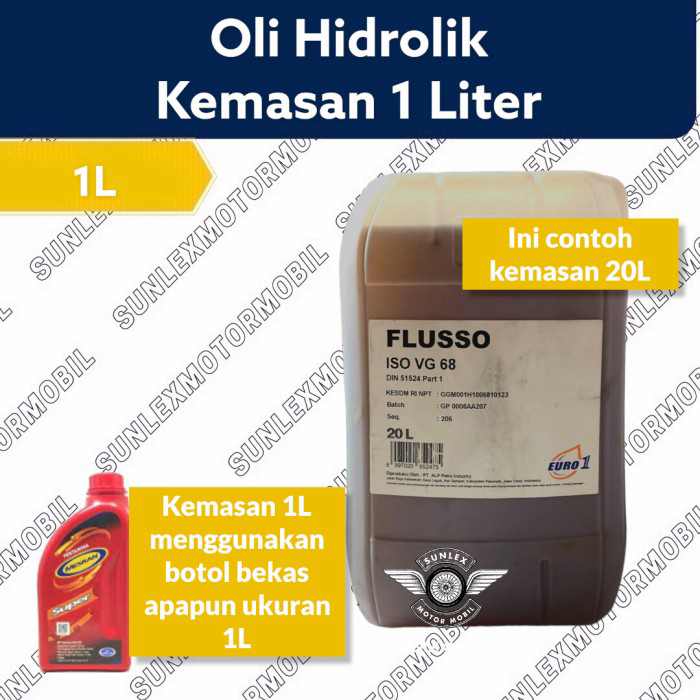 1 LITER ECERAN OLI HIDROLIK HYDRAULIC ISO VG68 POMPA | Lazada Indonesia