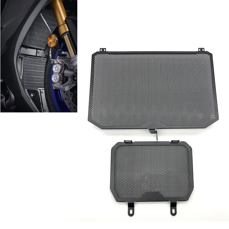 Black Motorcycle Parts Front Radiator Protection Water Cooler Grille ...