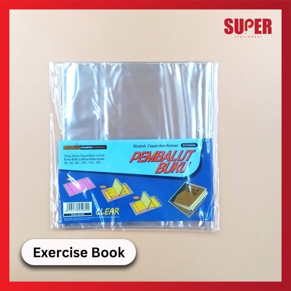 [Super Stationery] CP Pembalut Buku Book Cover Clear PVC Clear Pembalut ...