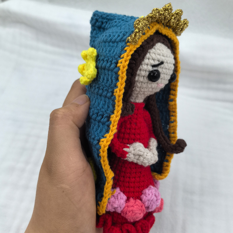 【Yibei Fairy Tale Toy City】Handmade Crochet Virgen Plush Toy Madonna ...
