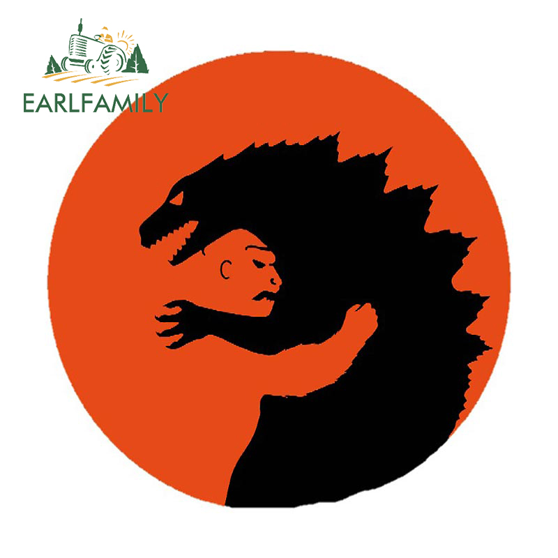 EARLFAMILY 13cm x12.8cm Godzilla Car Sticker Waterproof Anime Helmet ...