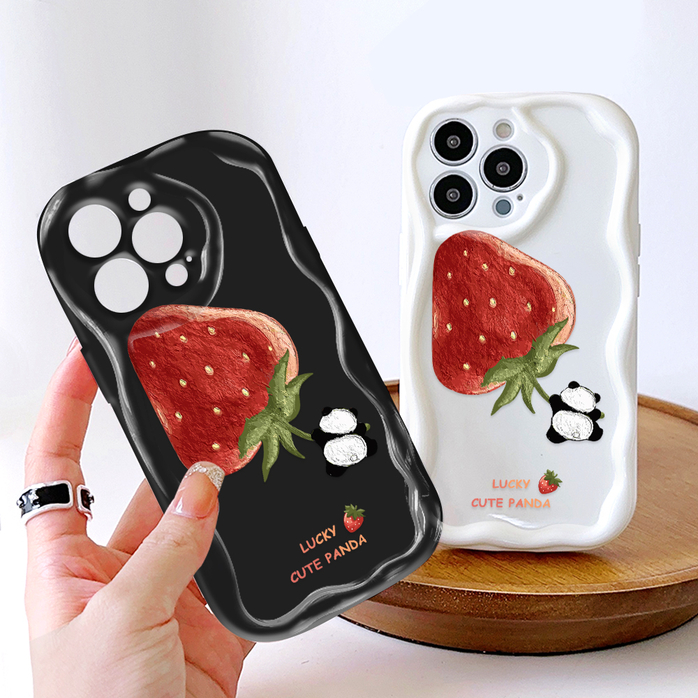 UCUC for Samsung J2 Prime Back Cover Strawberry Panda Cream Texture ...