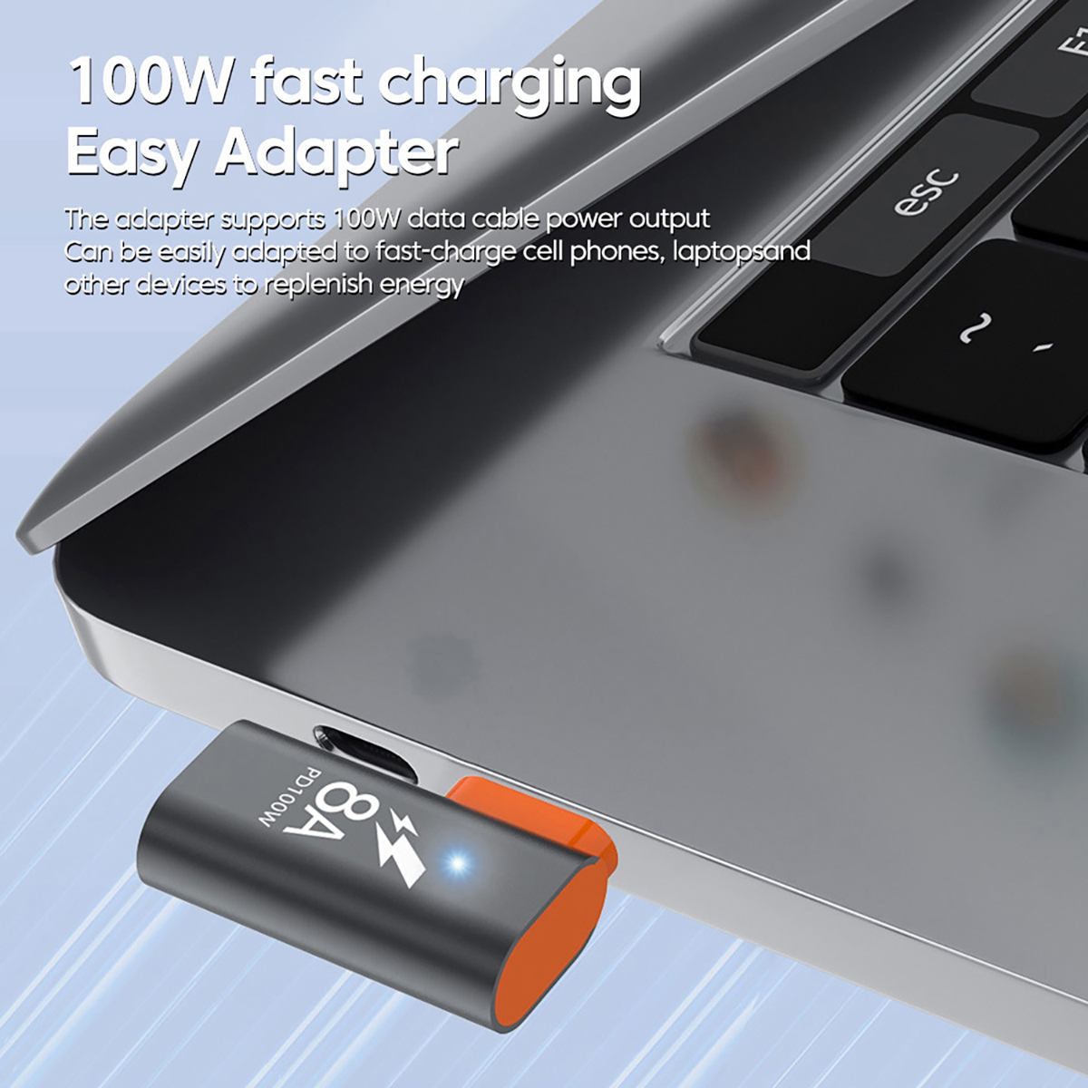 FONKEN PD100W USB C Elbow Adapter Fast Charger Type-C Male To iOS ...