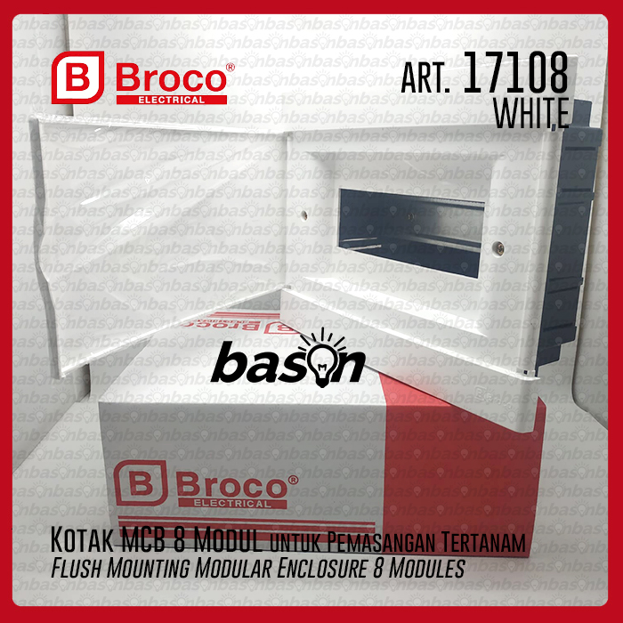 BROCO MCB Box 17108 - Kotak MCB 8 Group Inbow - MCB Panel Flush Mount ...