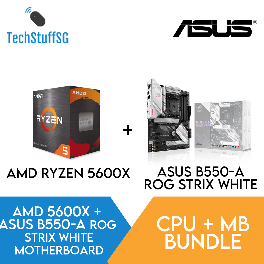 AMD RYZEN 5600X 6 Core 12 Thread Processor + ASUS B550-A ROG STRIX ...