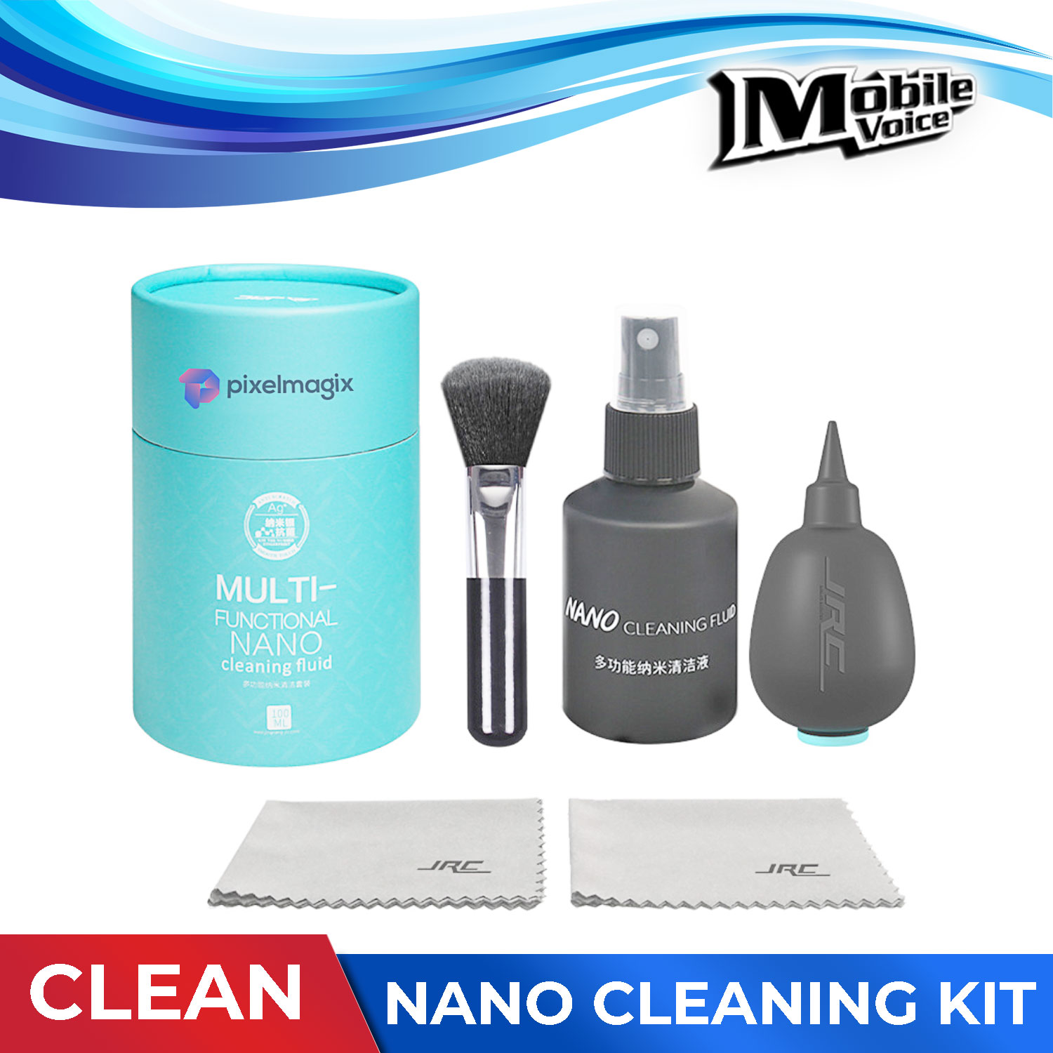 Pixelmagix JRC Series 5-in-1 Multi Screen Cleaning Kit for Phone Laptop ...