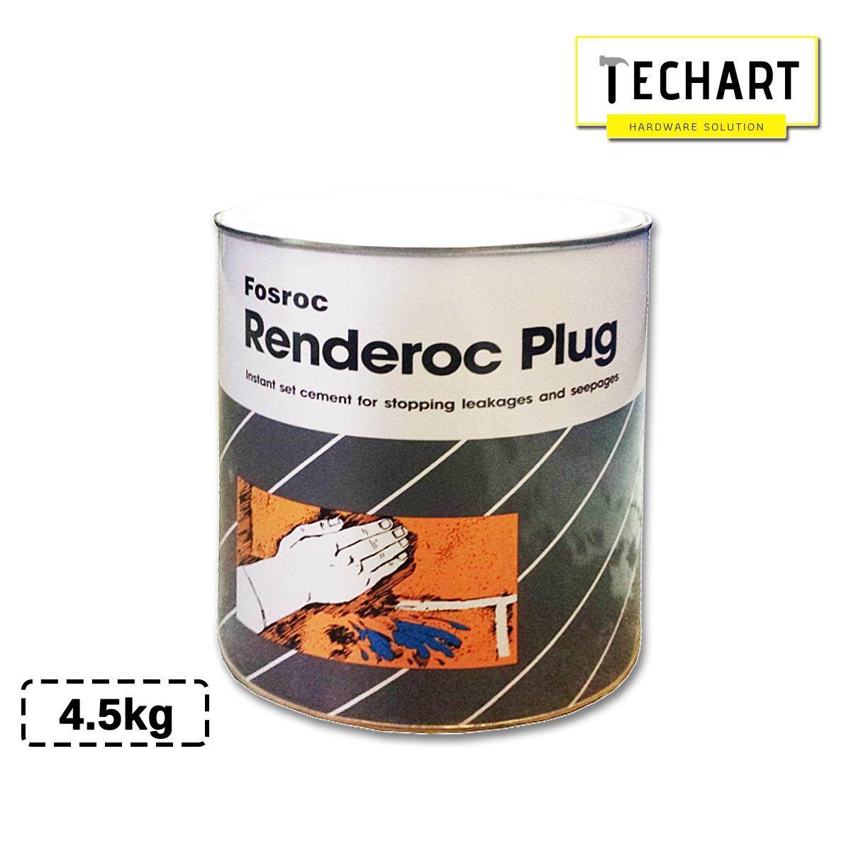 FOSROC RENDEROC PLUG 4.5KG Waterproof Cement Quick Dry Hydroply Hydro ...