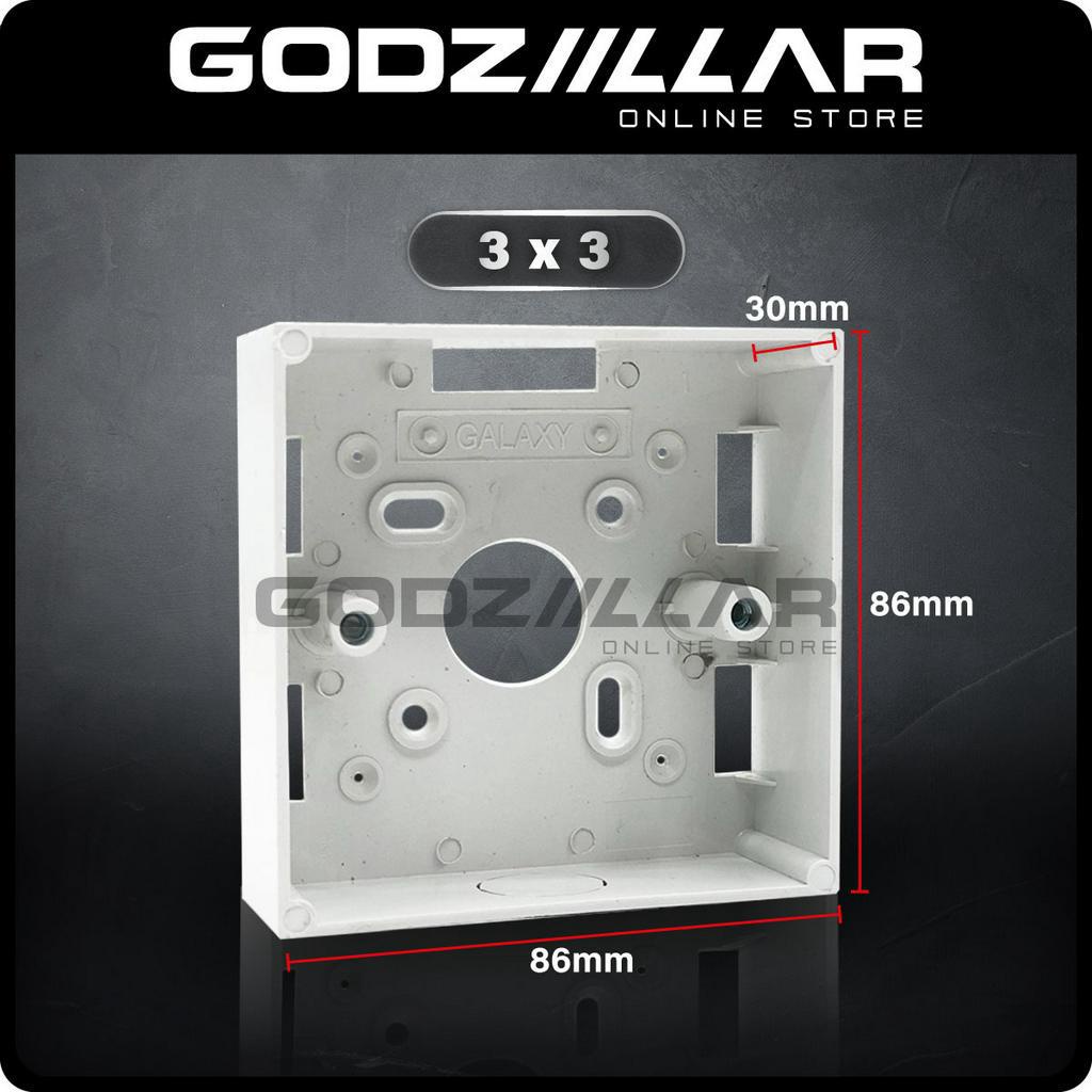PVC Nut Box Base | Switch Socket Base | 3x3 / 3x7 | Lazada