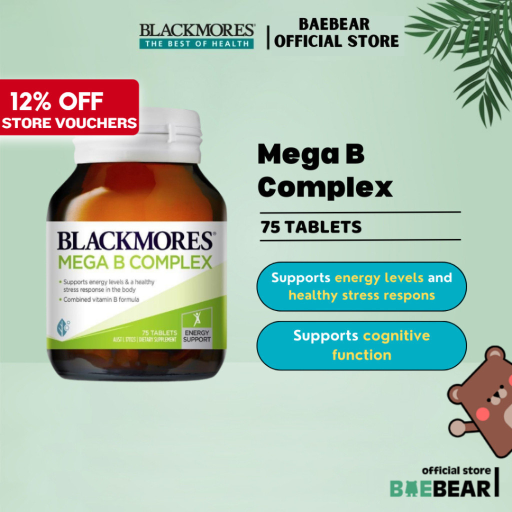 Blackmores Mega B Complex 75 Tablets [Baebear.sg] | Lazada Singapore