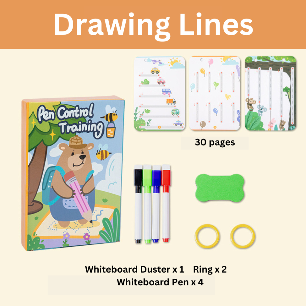 Stroke Line Dot to Dot Magical Tracing Workbook Pen Control Training ...