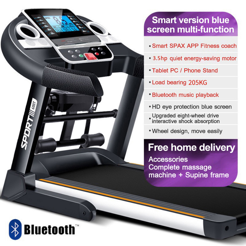 3.5HP foldable treadmill, 1-14KM/H speed adjustable treadmill, luxury ...