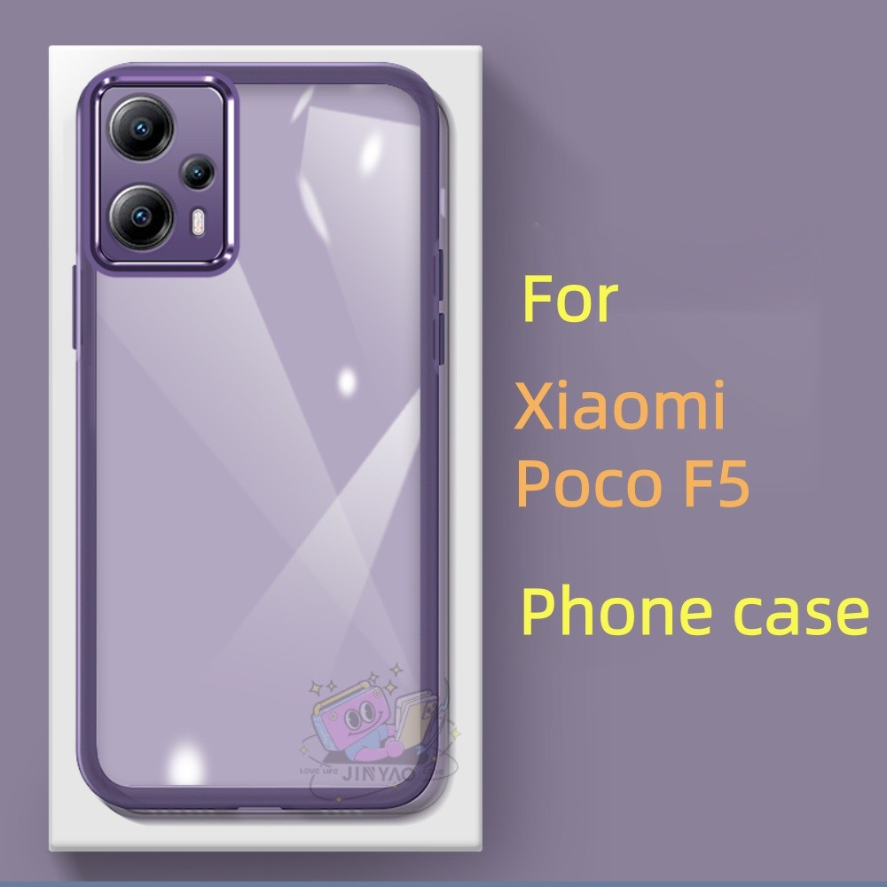 【Design】 For Xiaomi Poco F5 Phone case transparent Lens protector ...