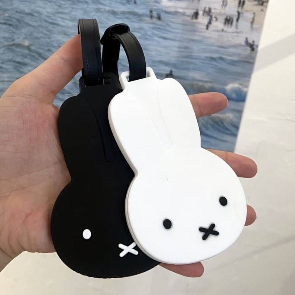 Kawaii Miffy Luggage Tag Silicone Waterproof Boarding Tags Portable ...